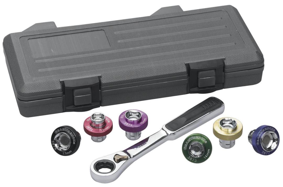 7 Pc. 3/8” Drive 6 Point Magnetic Oil Drain Plug Metric Socket Set ...