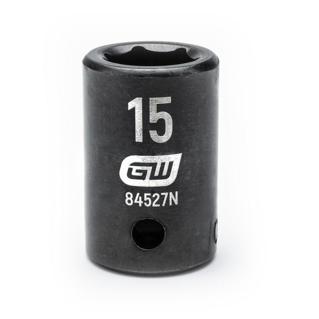 15mm 1/2” Drive Metric 6 Pt. Standard Impact Socket - Gearwrench