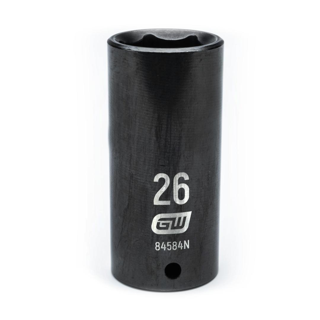 26mm 1/2” Drive Metric 6 Pt. Deep Impact Socket - Gearwrench