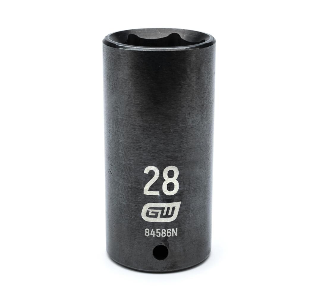28mm 1/2” Drive Metric 6 Pt. Deep Impact Socket - Gearwrench