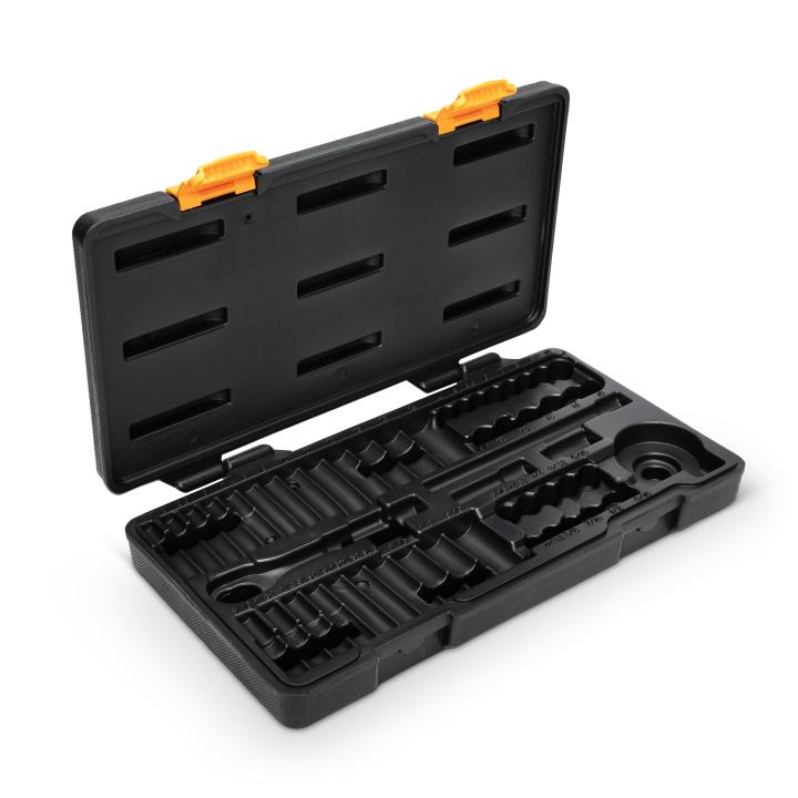 51 Pc. 1 4 Drive 6 Point 120XP Standard Deep Metric SAE Mechanics Tool Set Gearwrench