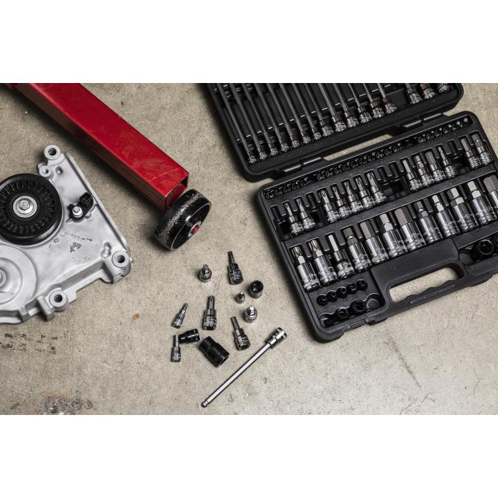 84 Pc. 1 4 3 8 1 2 Drive Hex Ball End Hex Tamper Proof Torx External Torx Torx Metric SAE Bit Set Gearwrench