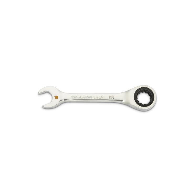 10mm 90 Tooth 12 Point Stubby Combination Ratcheting Wrench Gearwrench