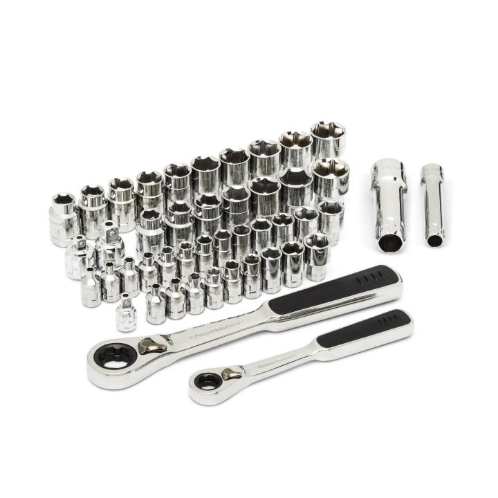 46 Pc. 1 4 3 8 Drive Pass Thru 6 Point SAE Metric Tool Set Gearwrench